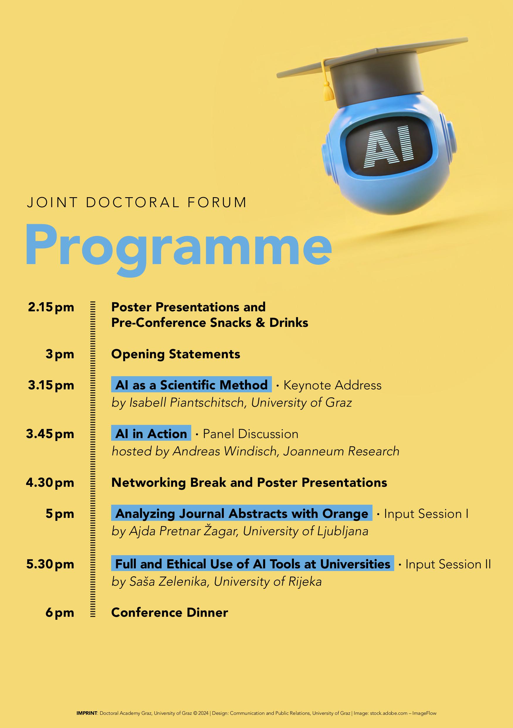 Joint Doctoral Forum "AI in Academia" on Nov 28, 2024 - Das Doktorat an ...
