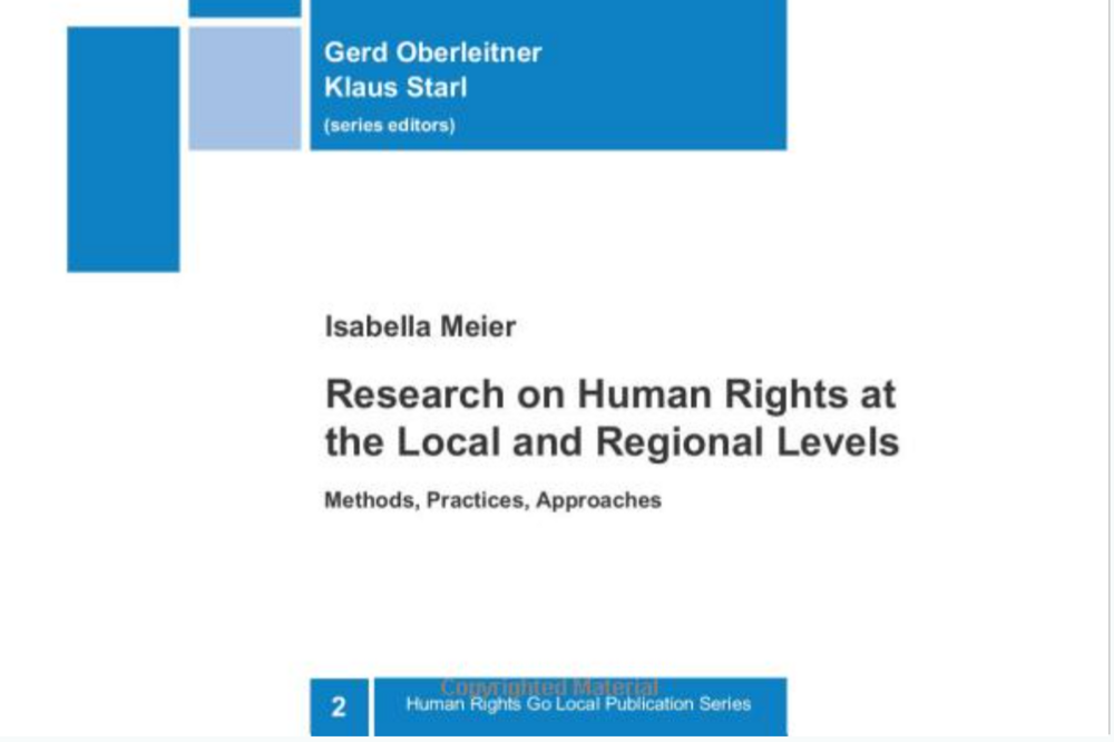 New Publication: "Research on Human Rights at the Local and Regional ...