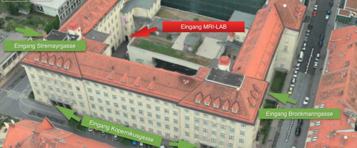 Anreise, Technische Universität Graz, Kopernikusgasse 24 - MRI-Lab Graz