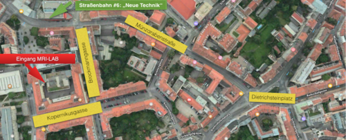 Anreise, Technische Universität Graz, Kopernikusgasse 24 - MRI-Lab Graz