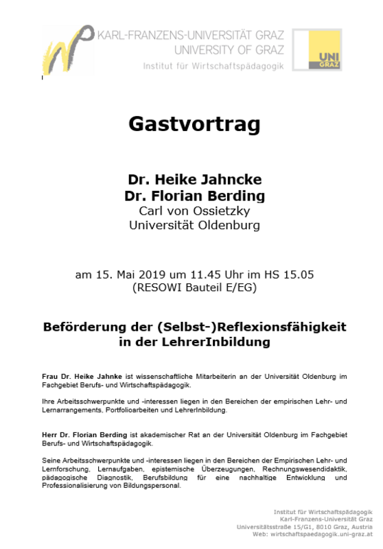 Gastvortrag - Institut für Wirtschaftspädagogik